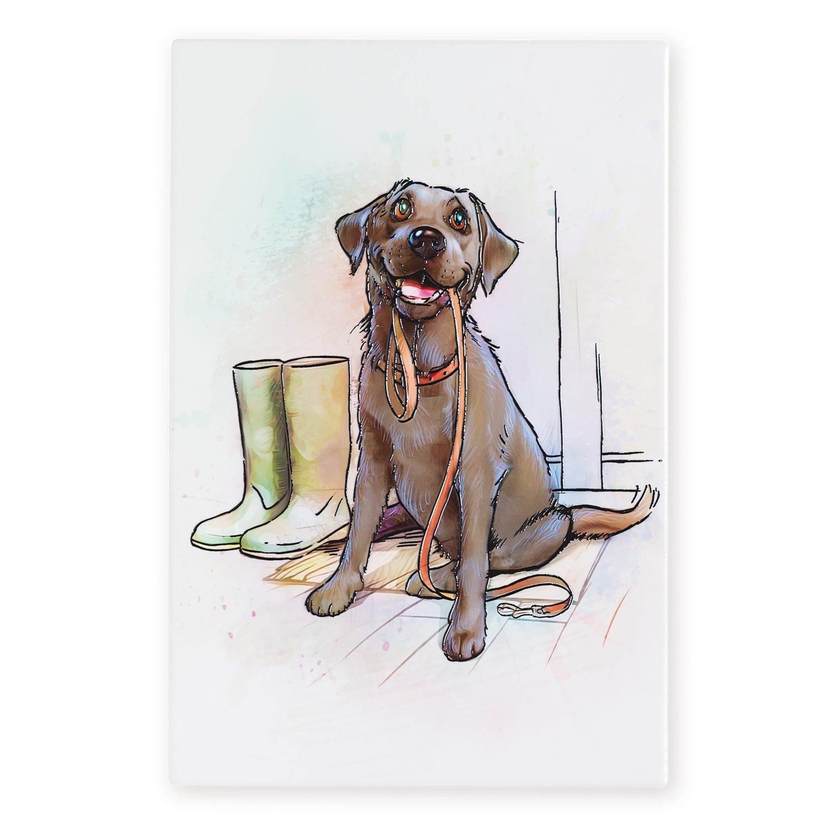Black Labrador Ceramic Art Tile - The Gift Shop