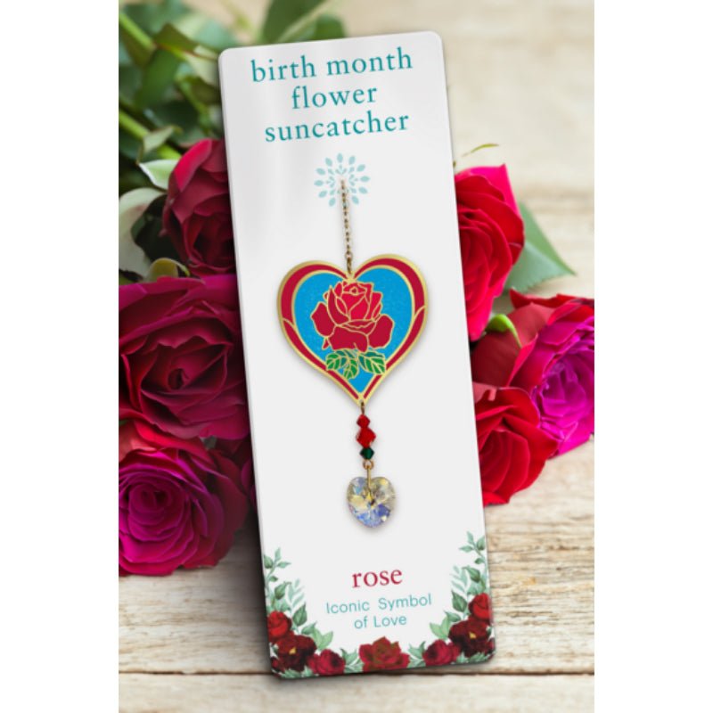 June (Rose) Birth Month Flower Suncatcher - The Gift Shop
