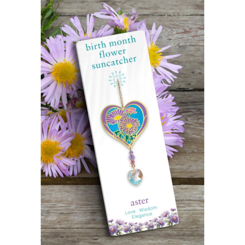September (Aster) Birth Month Flower Suncatcher - The Gift Shop