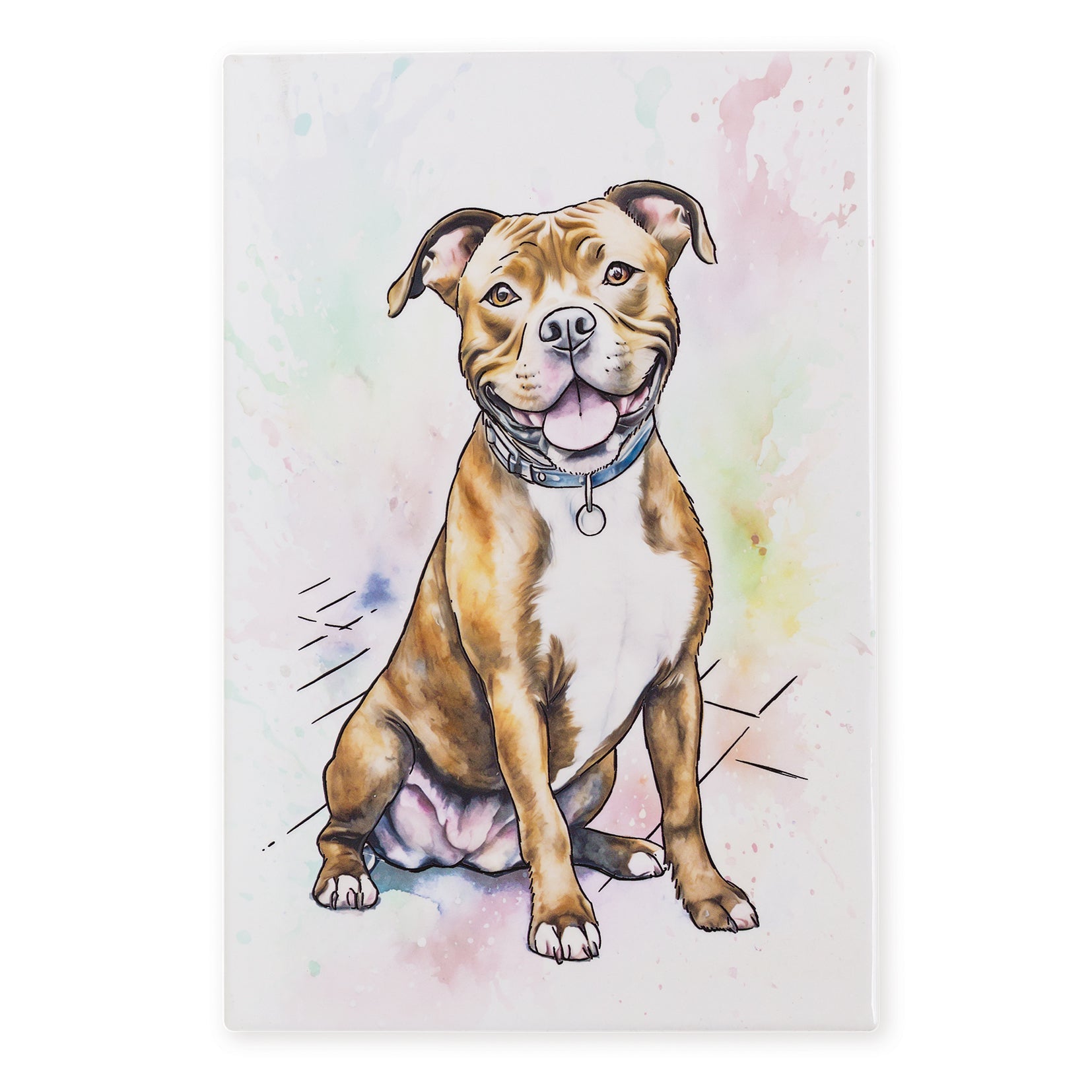 Staffordshire Bull Terrier Staffy Ceramic Art Tile - The Gift Shop