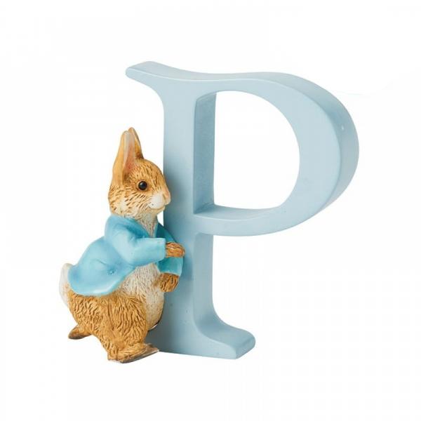 "P" Running Peter Rabbit Alphabet Letter - The Gift Shop